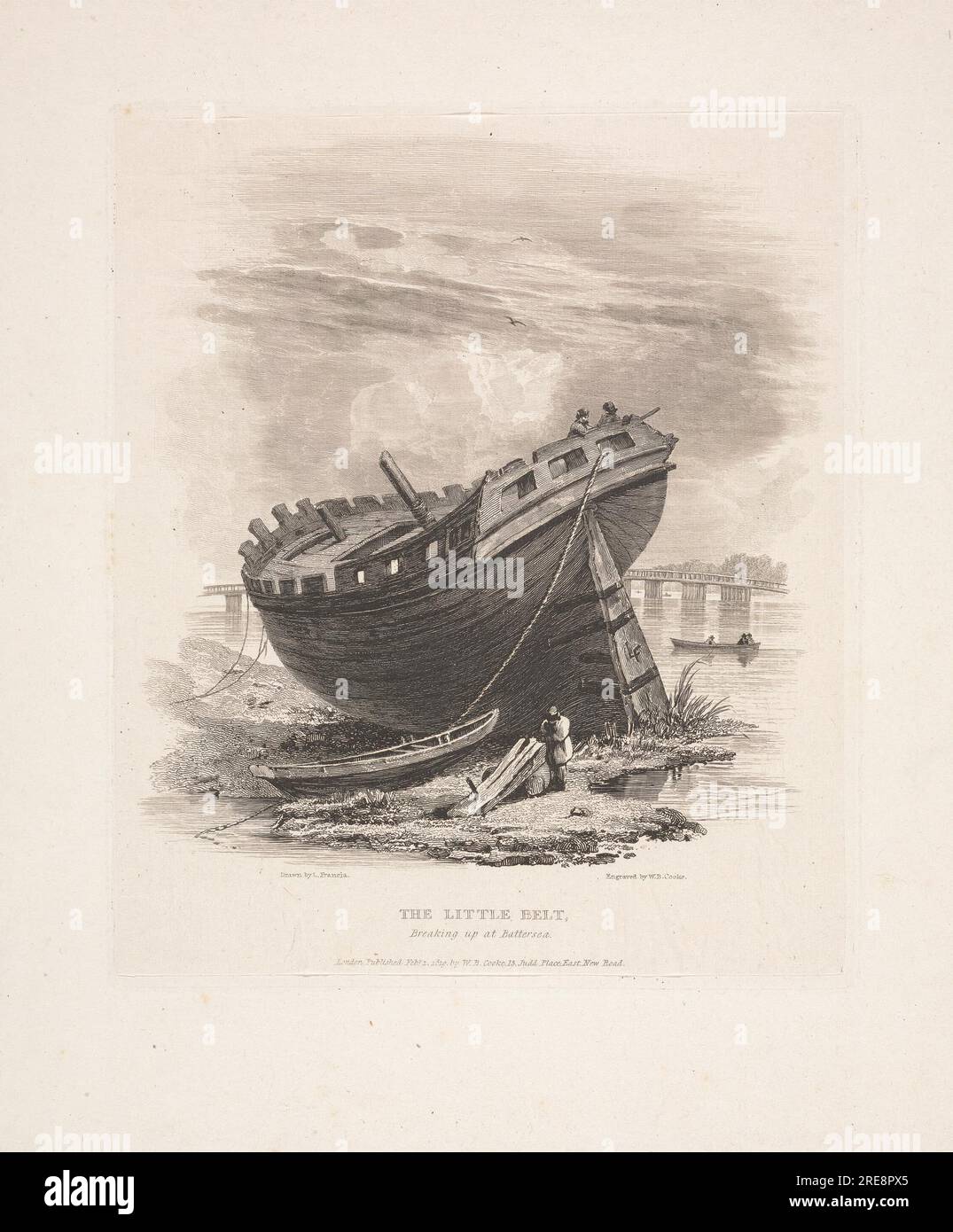 The Little Bell Breaking up at Battersea 1819 by William Bernard Cooke ...