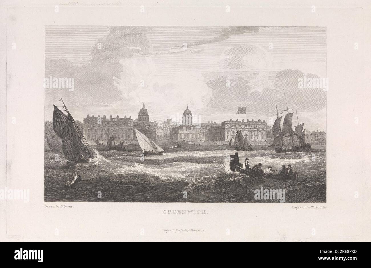 Greenwich by William Bernard Cooke Stock Photo - Alamy