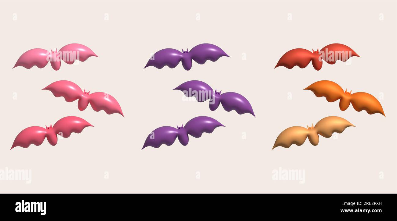 3d illustration flying bat for halloween festival Stock Vector Image ...