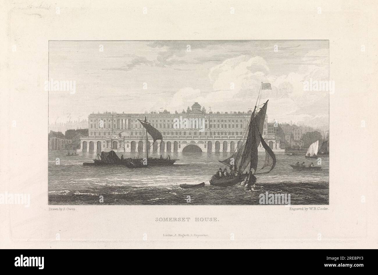 Somerset House by William Bernard Cooke Stock Photo - Alamy