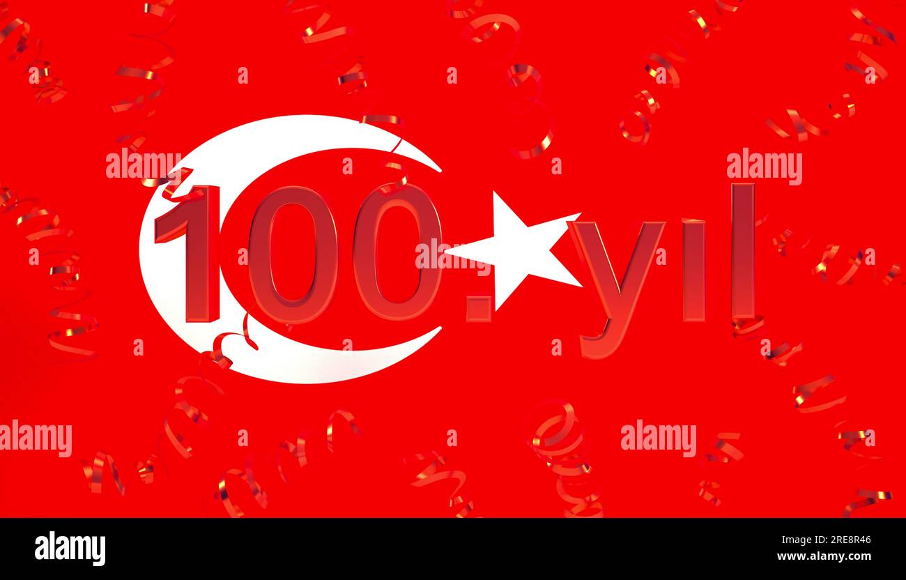 Turkish Flag for 100th anniversary celebrations of Turkey's national ...