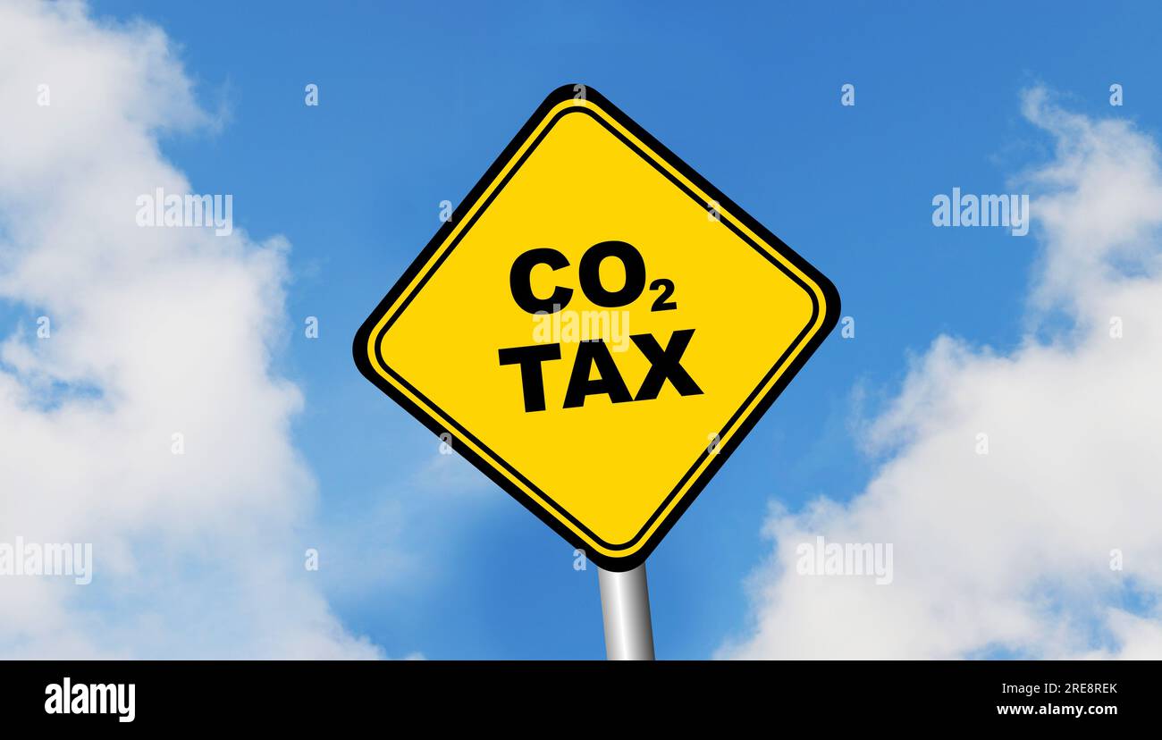 CO2 TAX sign on sky background Stock Photo - Alamy