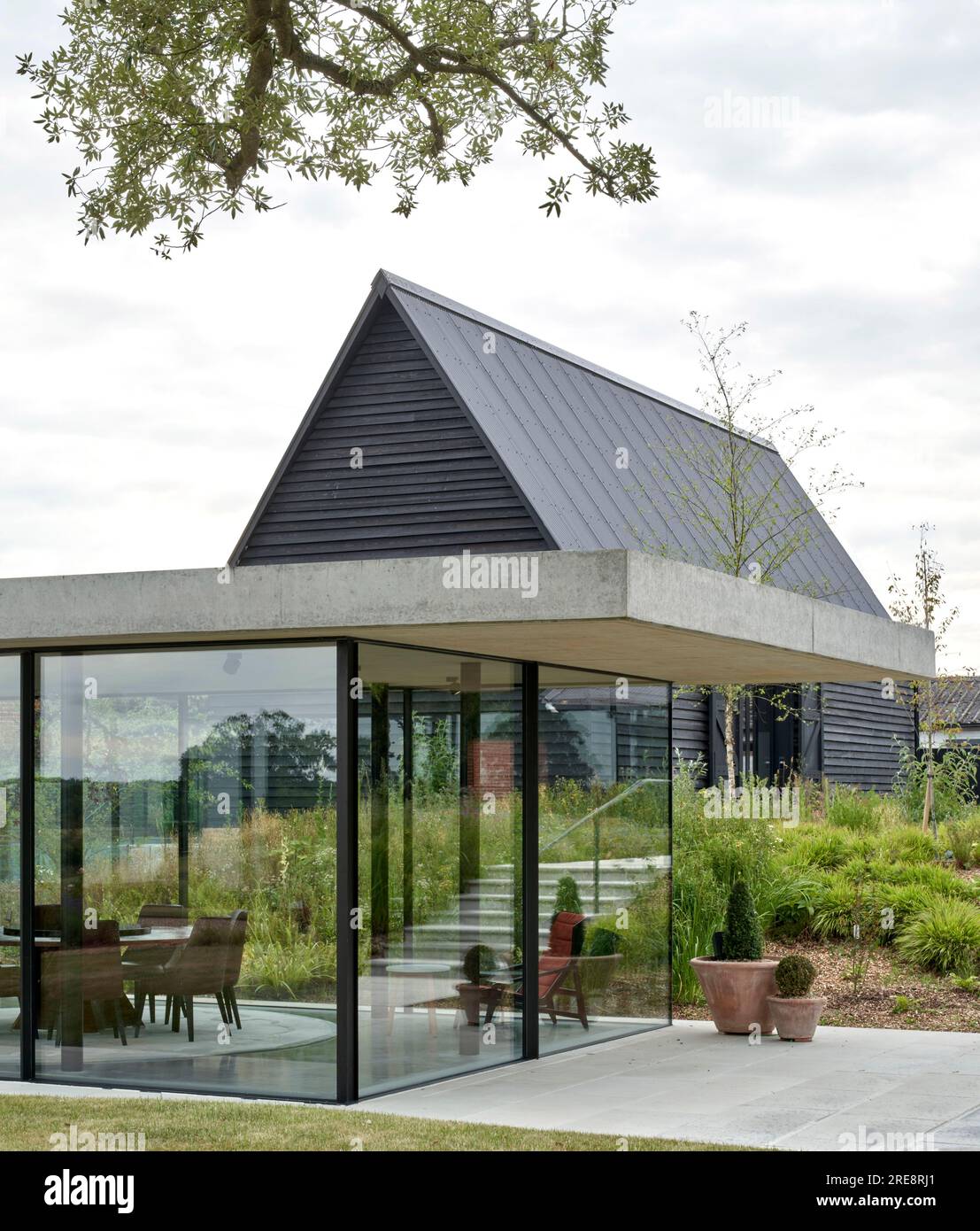 Overall view from side. Listed Farmstead, Suffolk, United Kingdom ...
