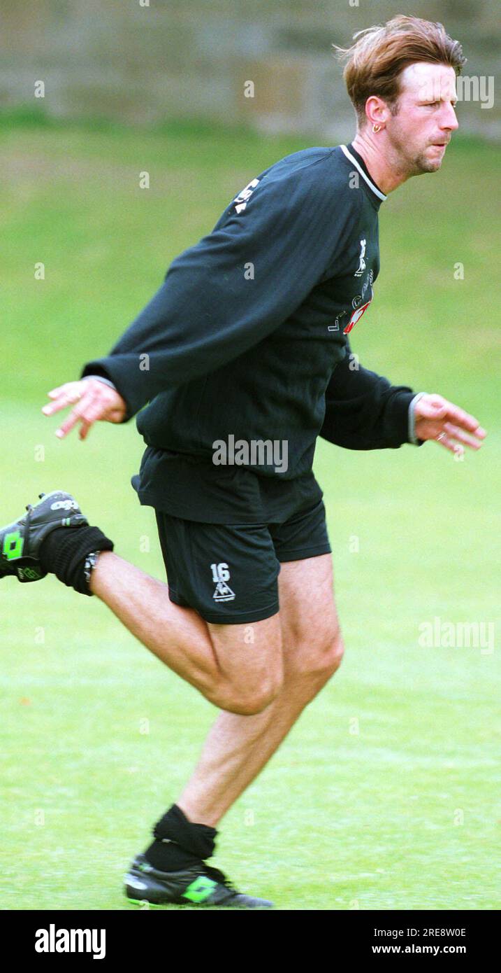 HIBS TRAINING. FRIDAY 30/7/99 New signing Dirk Leehman trains with his ...