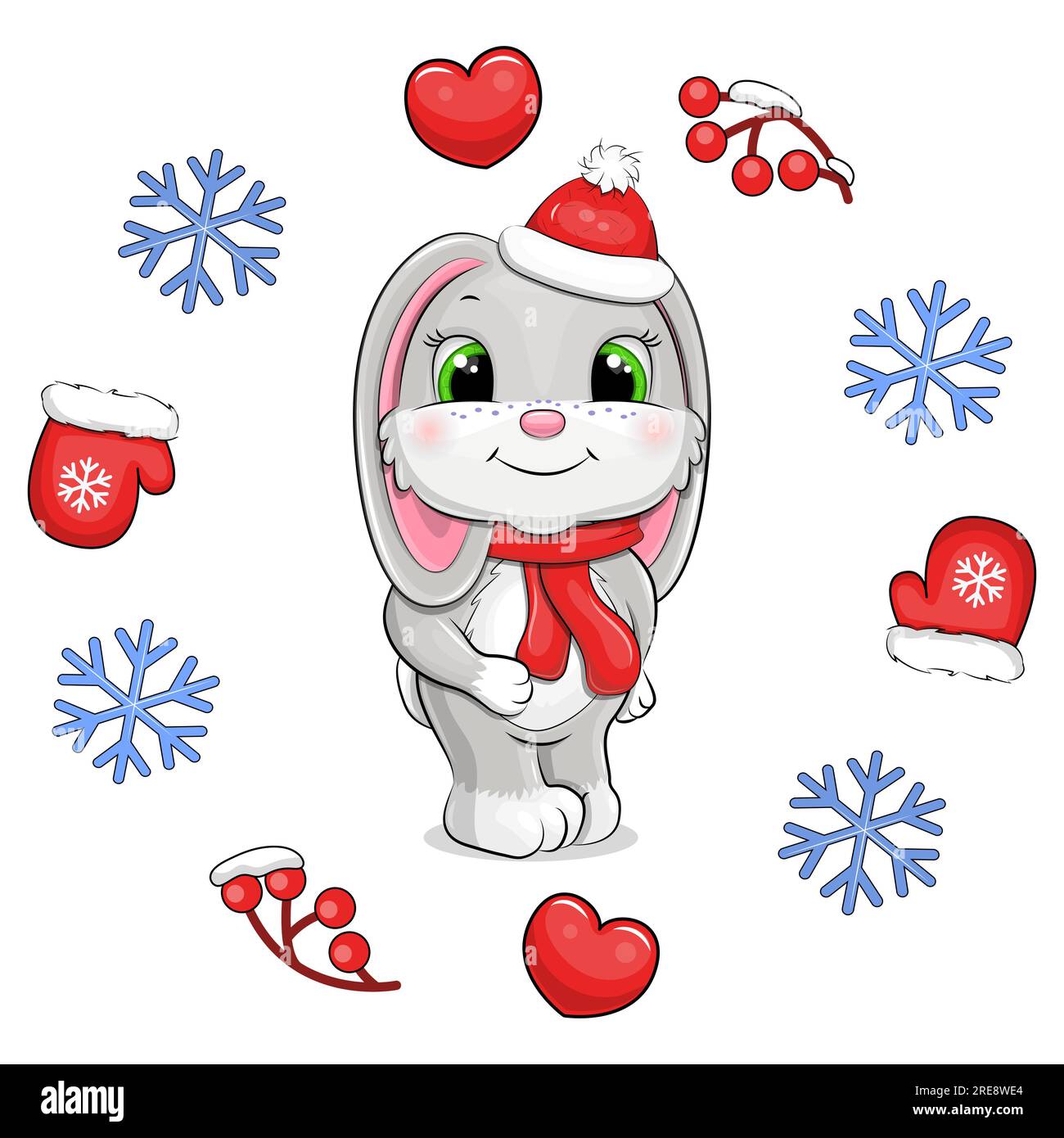 Bunny in scarf Cut Out Stock Images & Pictures - Alamy