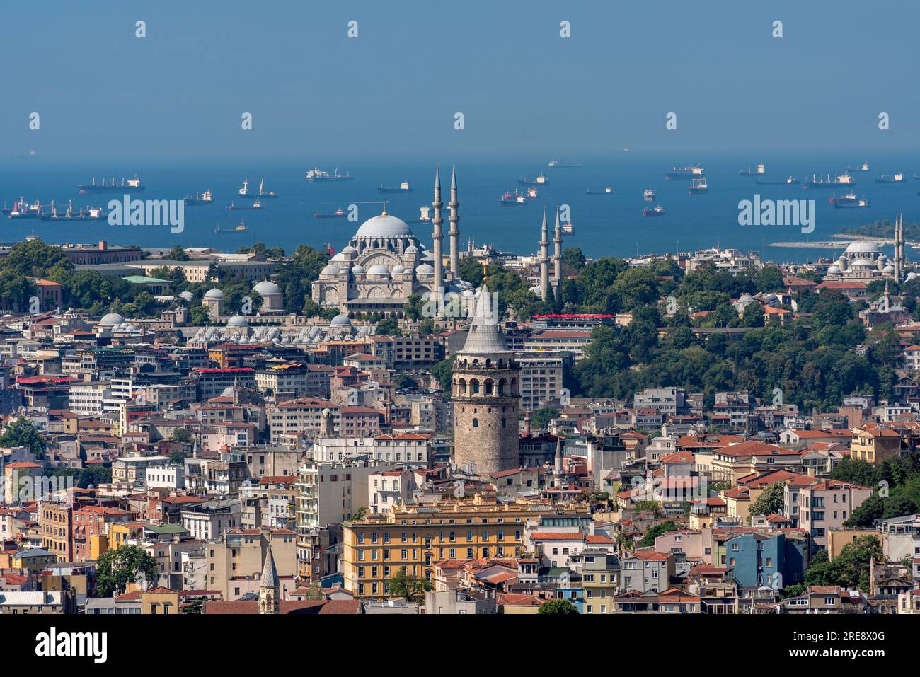 Aerial view istanbul suleymaniye mosque hi-res stock photography and ...