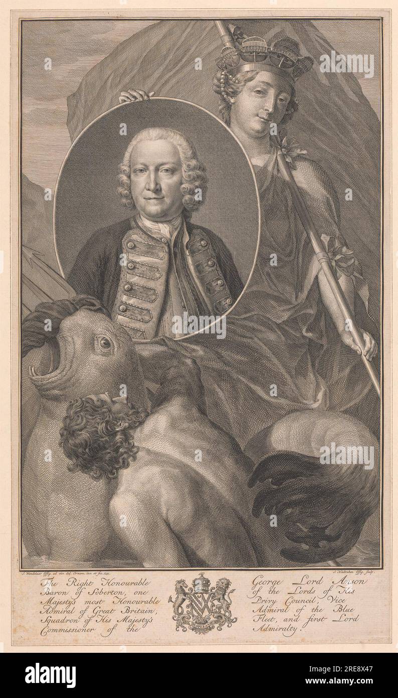 George Lord Anson by Jacobus Houbraken Stock Photo - Alamy