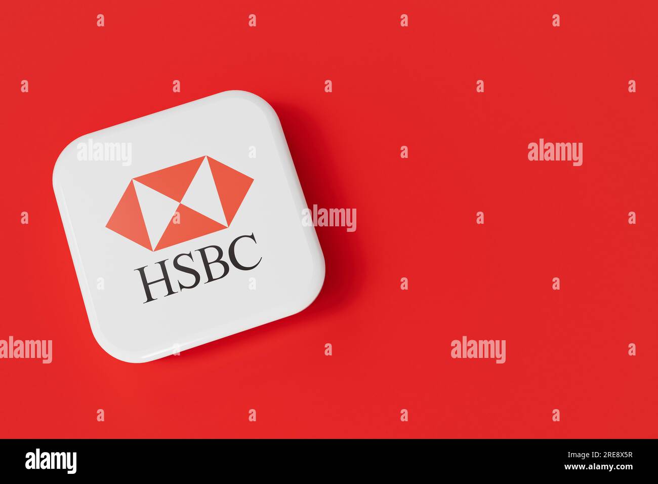 LONDON, UK - July 2023: HSBC bank company logo. 3D Rendering Stock ...