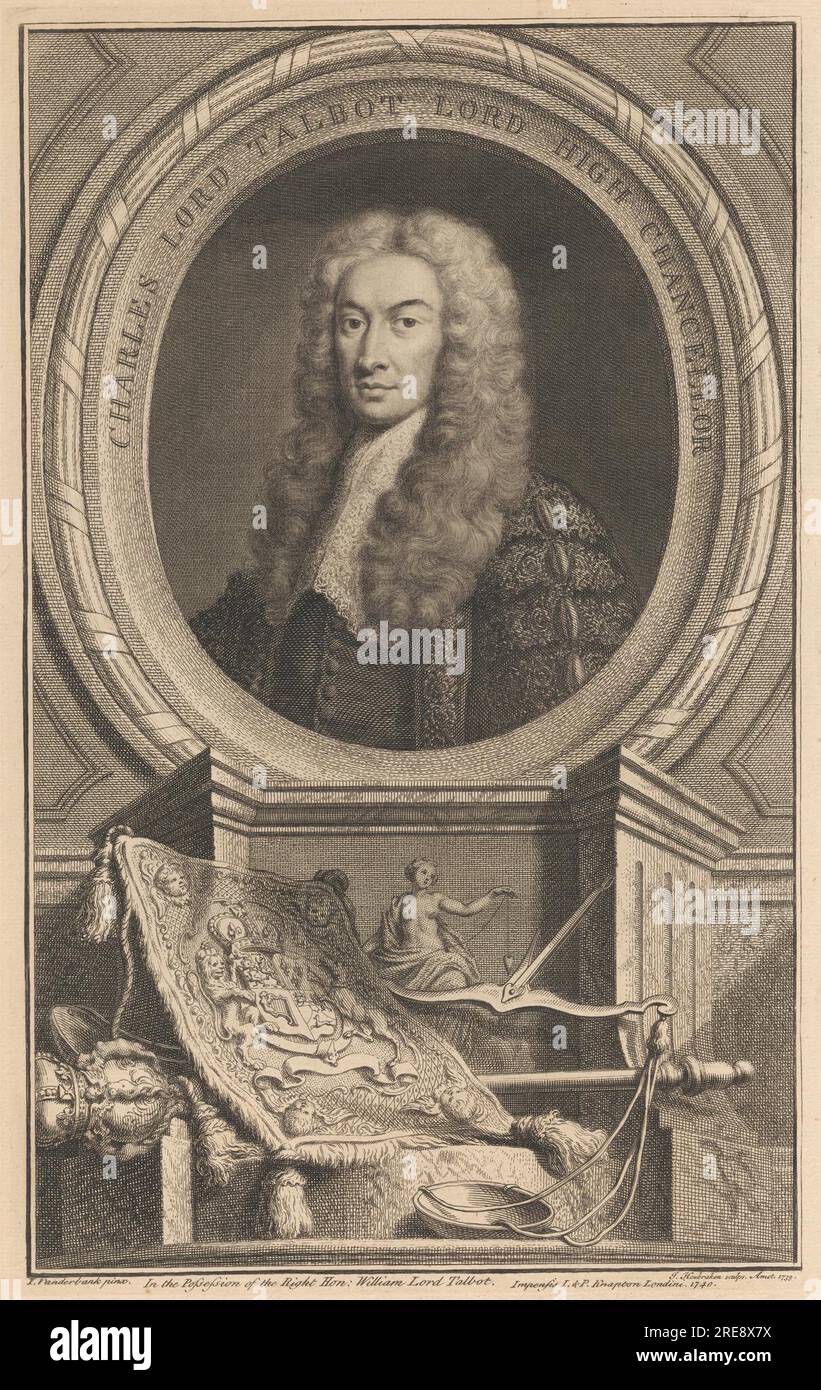 Charles Lord Talbot, Lord High Chancellor 1740 by Jacobus Houbraken ...
