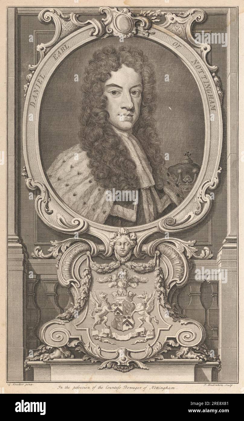 Daniel Earl of Nottingham 1747 by Jacobus Houbraken Stock Photo - Alamy