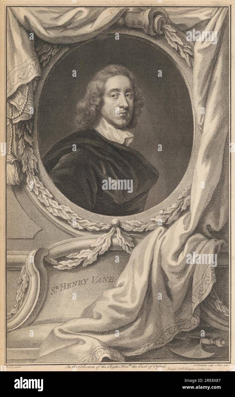 Sir Henry Vane the Younger 1742 by Jacobus Houbraken Stock Photo - Alamy