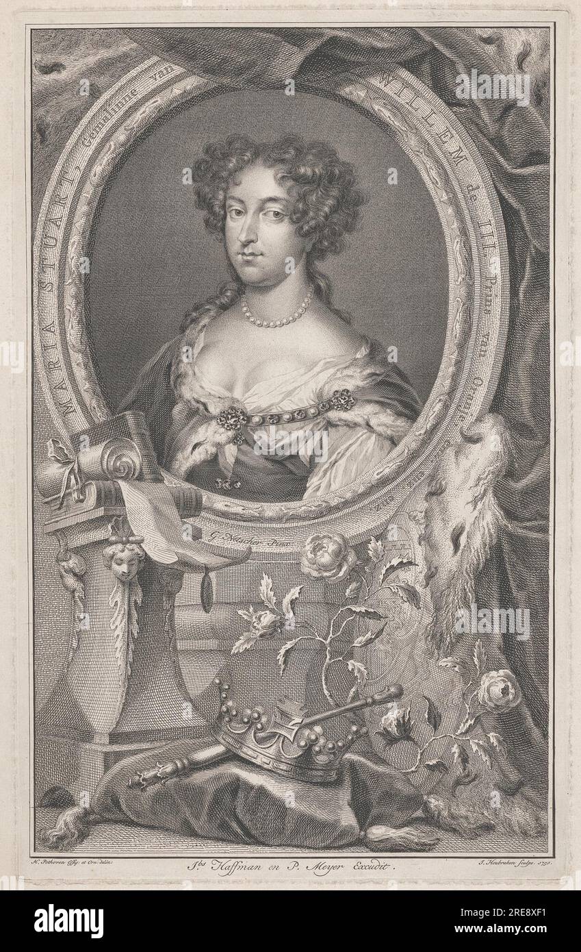 Queen Mary II 1750 by Jacobus Houbraken Stock Photo - Alamy