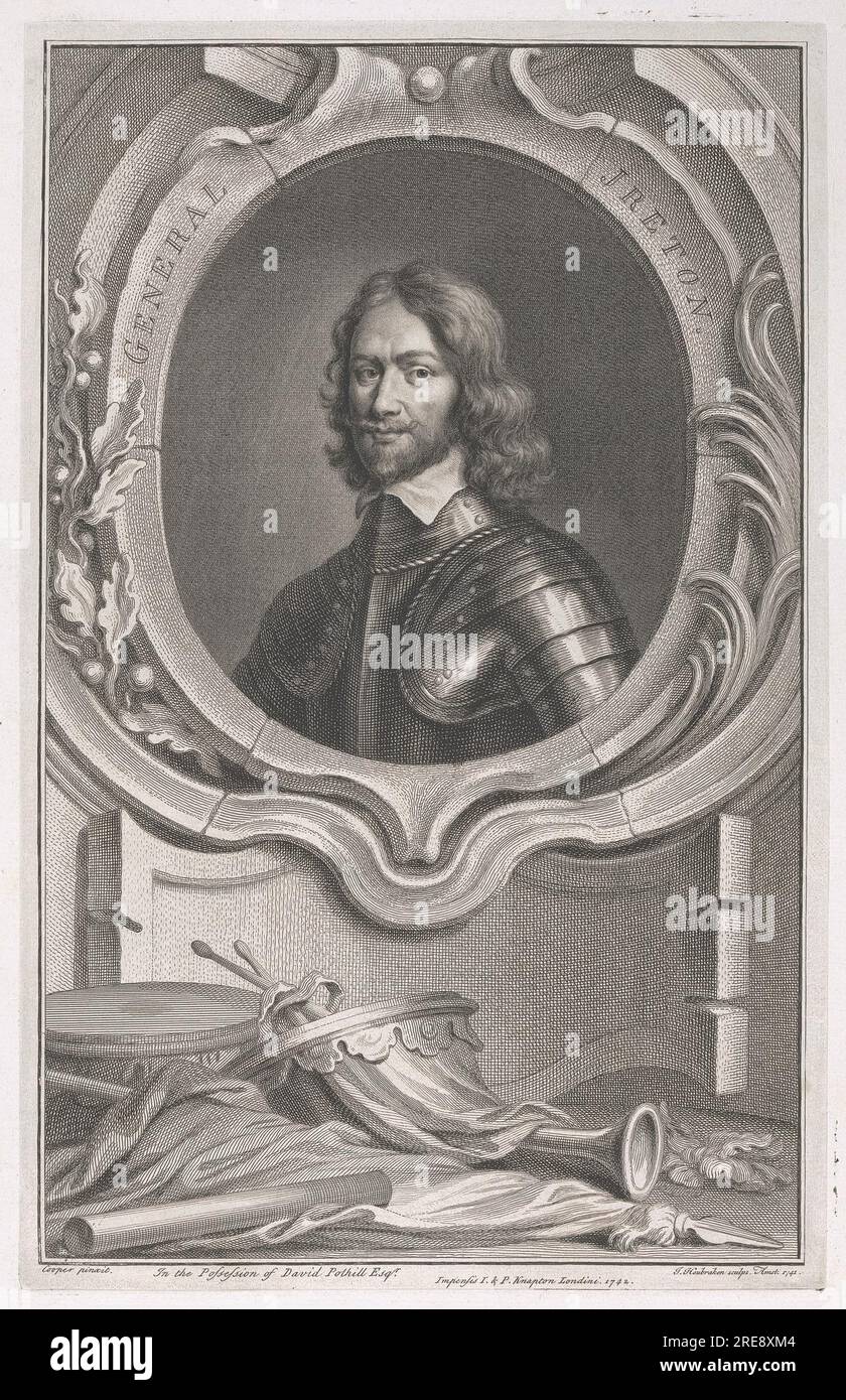 General Henry Ireton 1742 by Jacobus Houbraken Stock Photo - Alamy