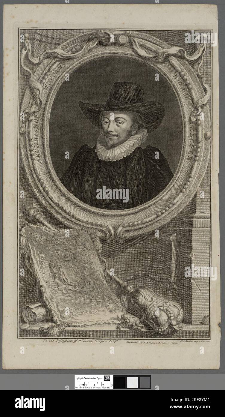 Archbishop Williams, Lord Keeper 1742 by Jacobus Houbraken Stock Photo ...