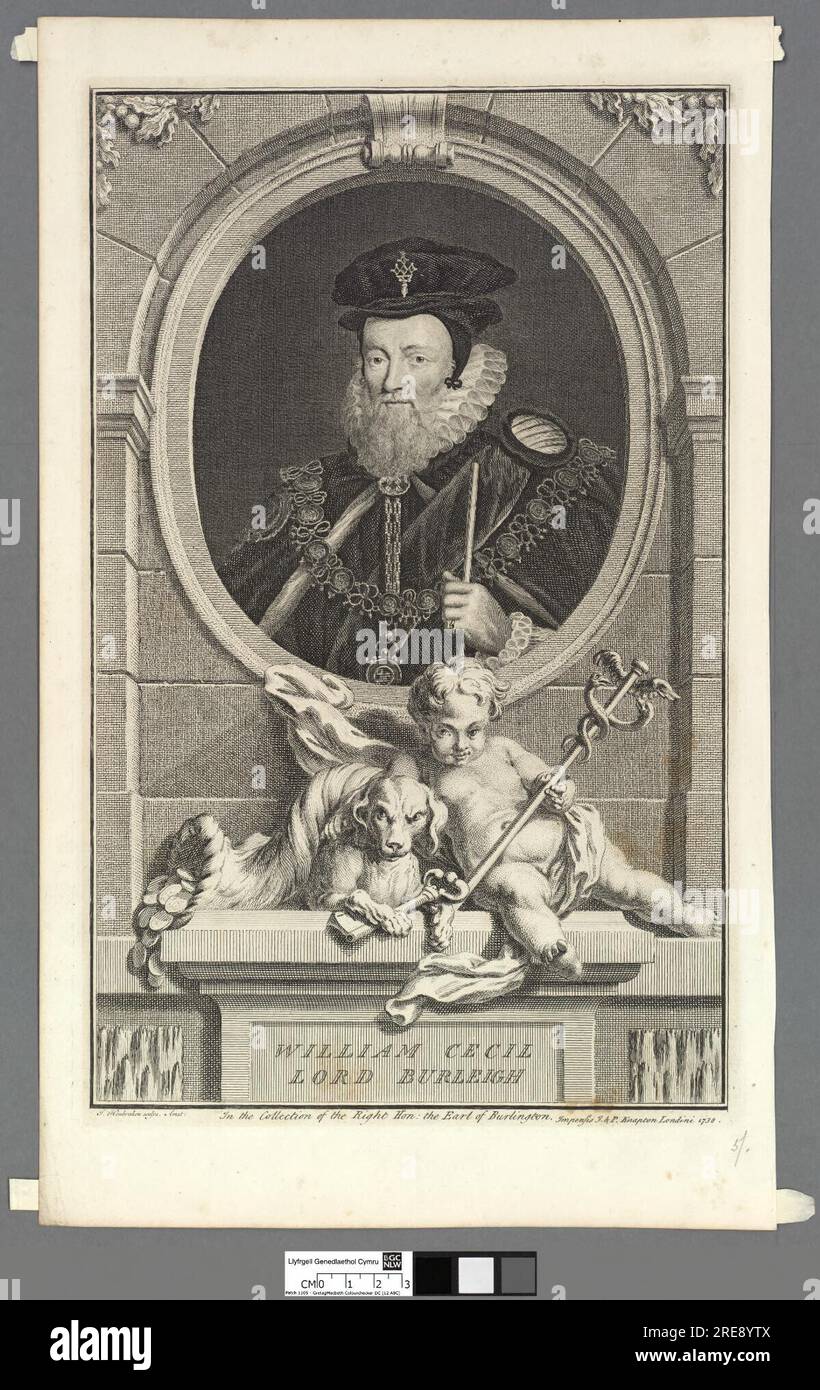 William Cecil Lord Burleigh 1738 by Jacobus Houbraken Stock Photo - Alamy