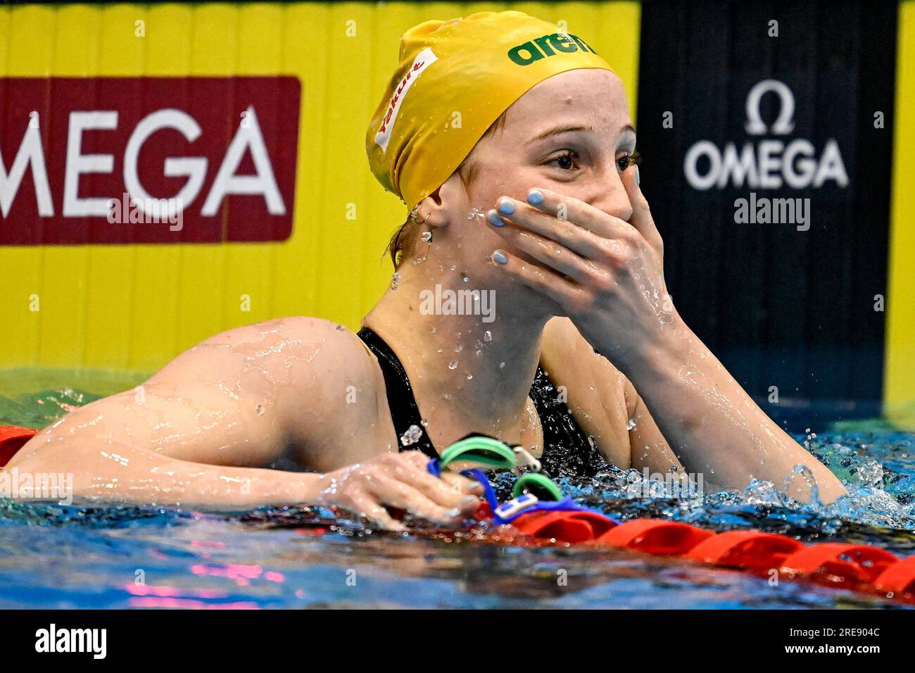Fukuoka Japan 26th July 2023 Mollie Ocallaghan Of Australia Reacts