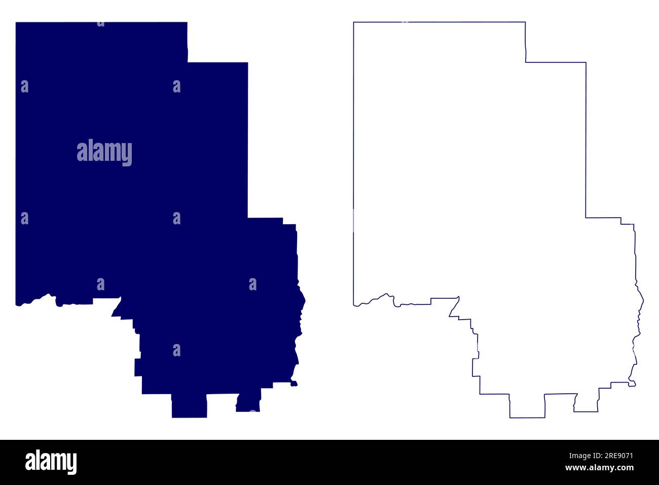 Division No. 17 (Canada, Alberta Province, North America) map vector ...