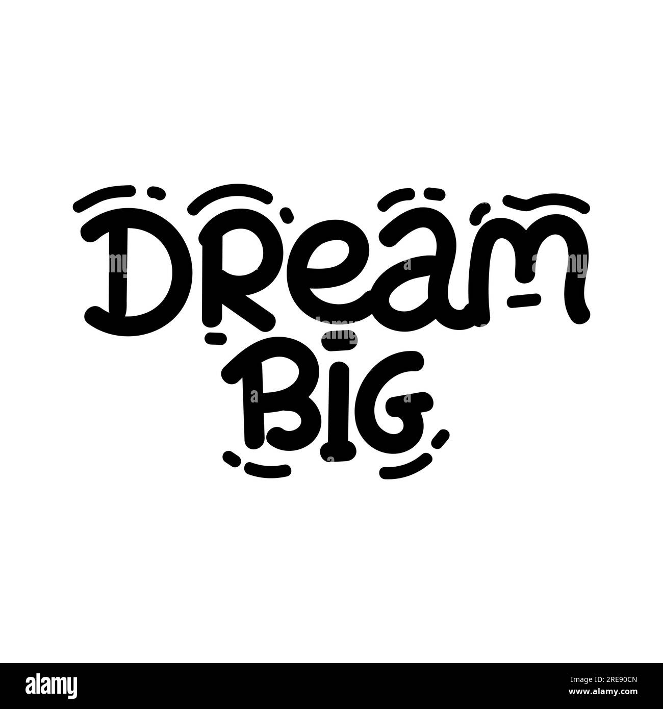 DREAM BIG. Typography, motivation, inspirational vector design for ...