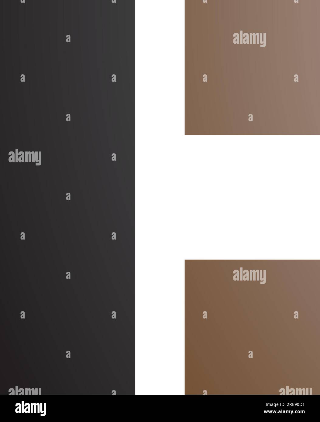 Black and Brown Rectangular Letter C Icon on a White Background Stock ...