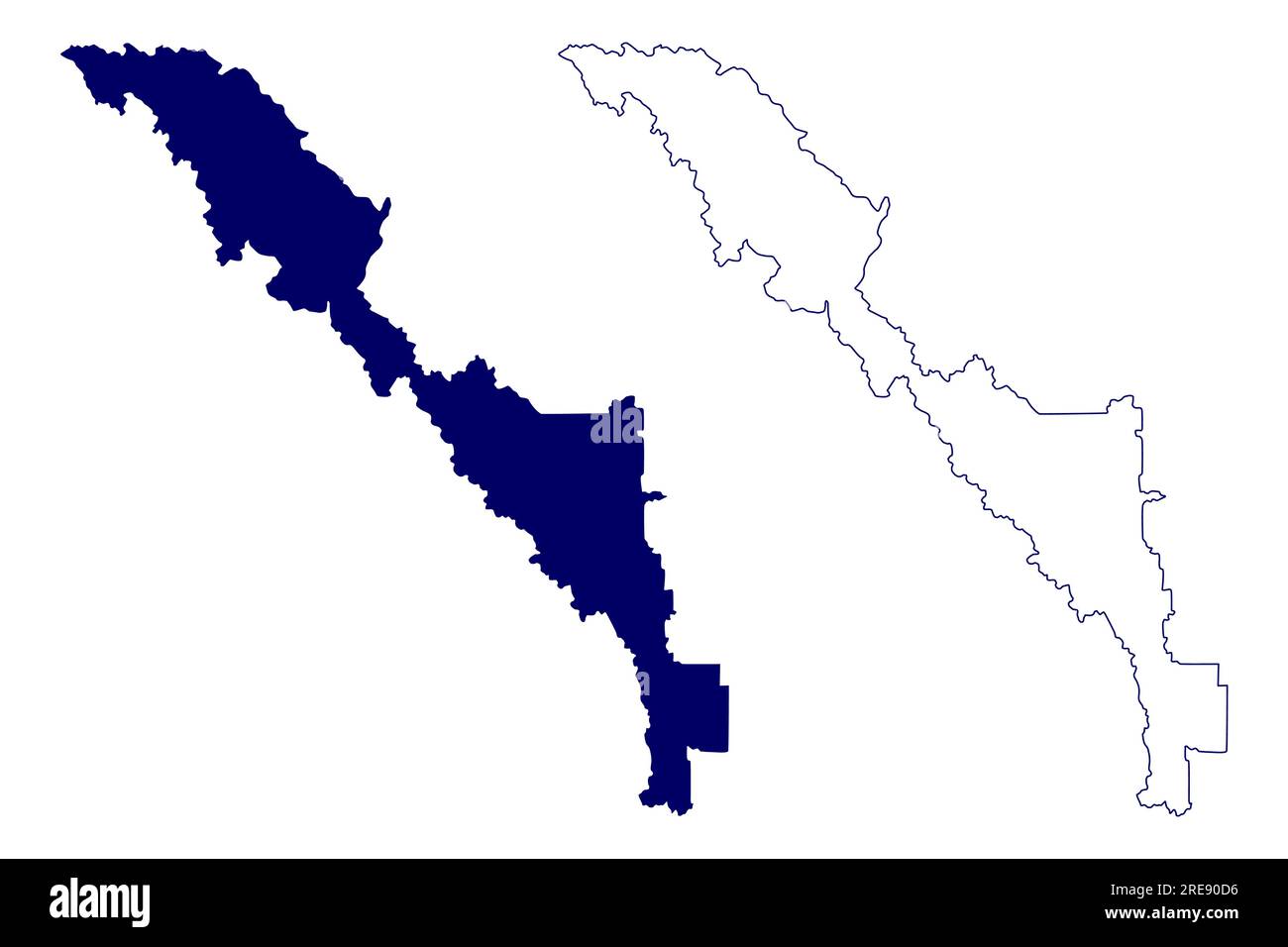 Division No. 15 (Canada, Alberta Province, North America) map vector illustration, scribble ...