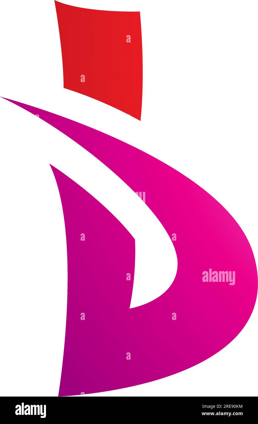 Red and Magenta Bold Spiky Letter B Icon on a White Background Stock ...
