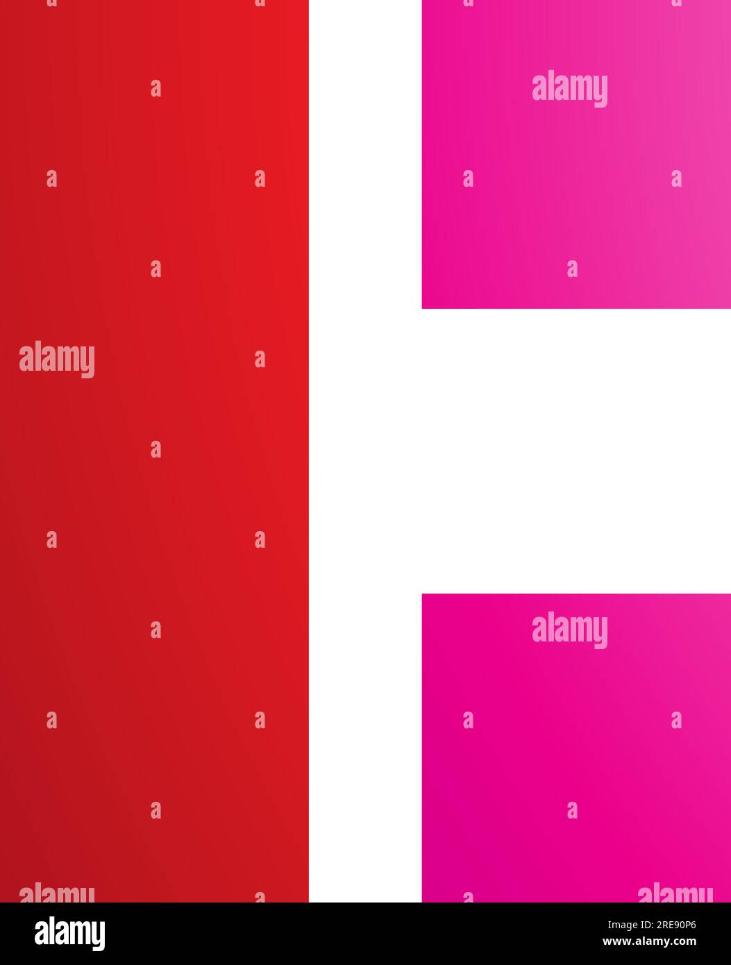 Red and Magenta Rectangular Letter C Icon on a White Background Stock ...