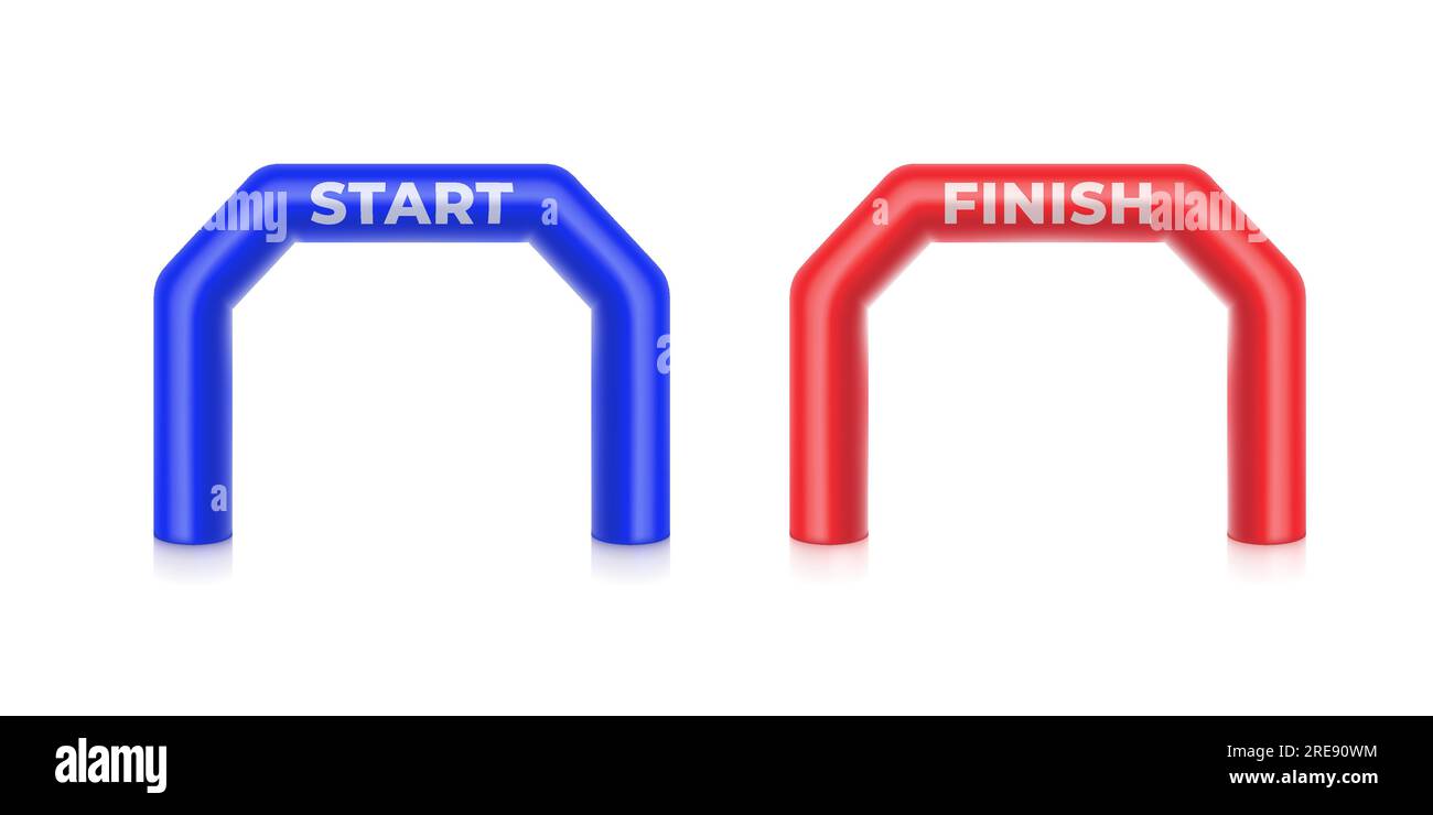 Inflatable gate. start and finish line on white background. Vector ...