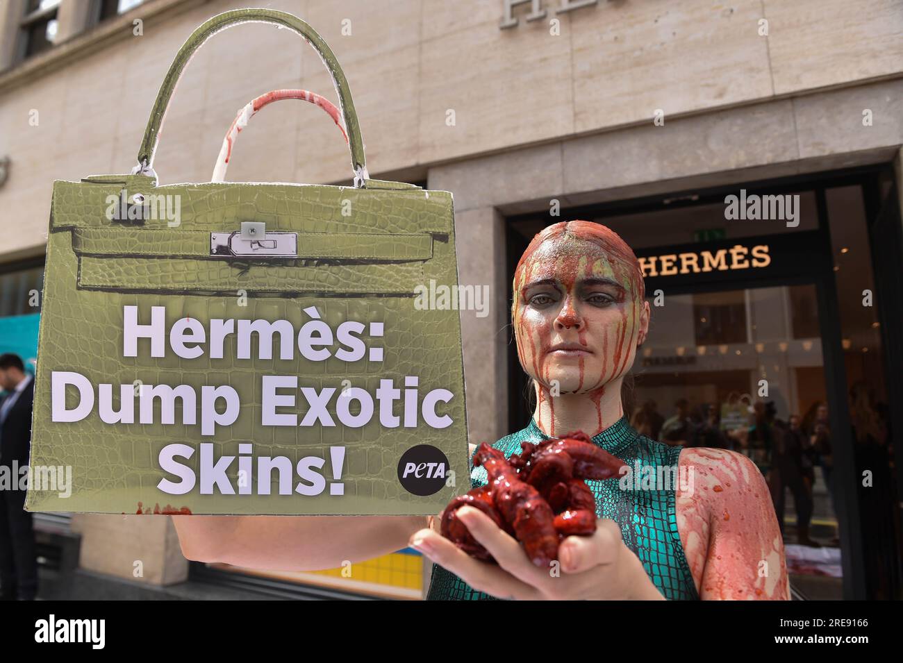 London, England, UK. 26th July, 2023. Vegan activist TASH PETERSON ...
