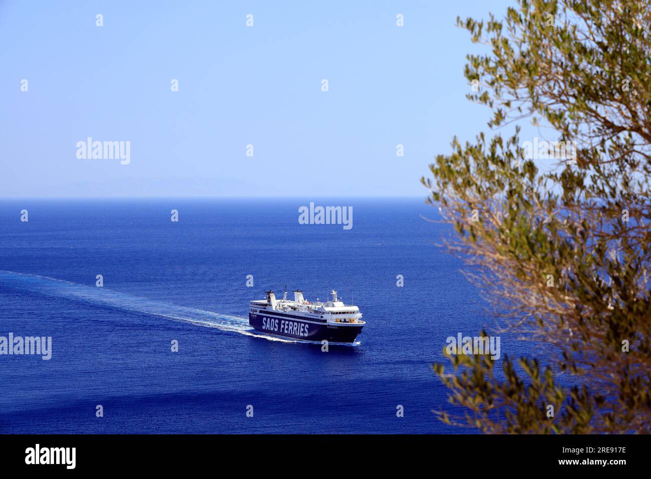 SAOS ferry the Stavros Livadia, Tilos, Dodecanese Islands, Southern ...