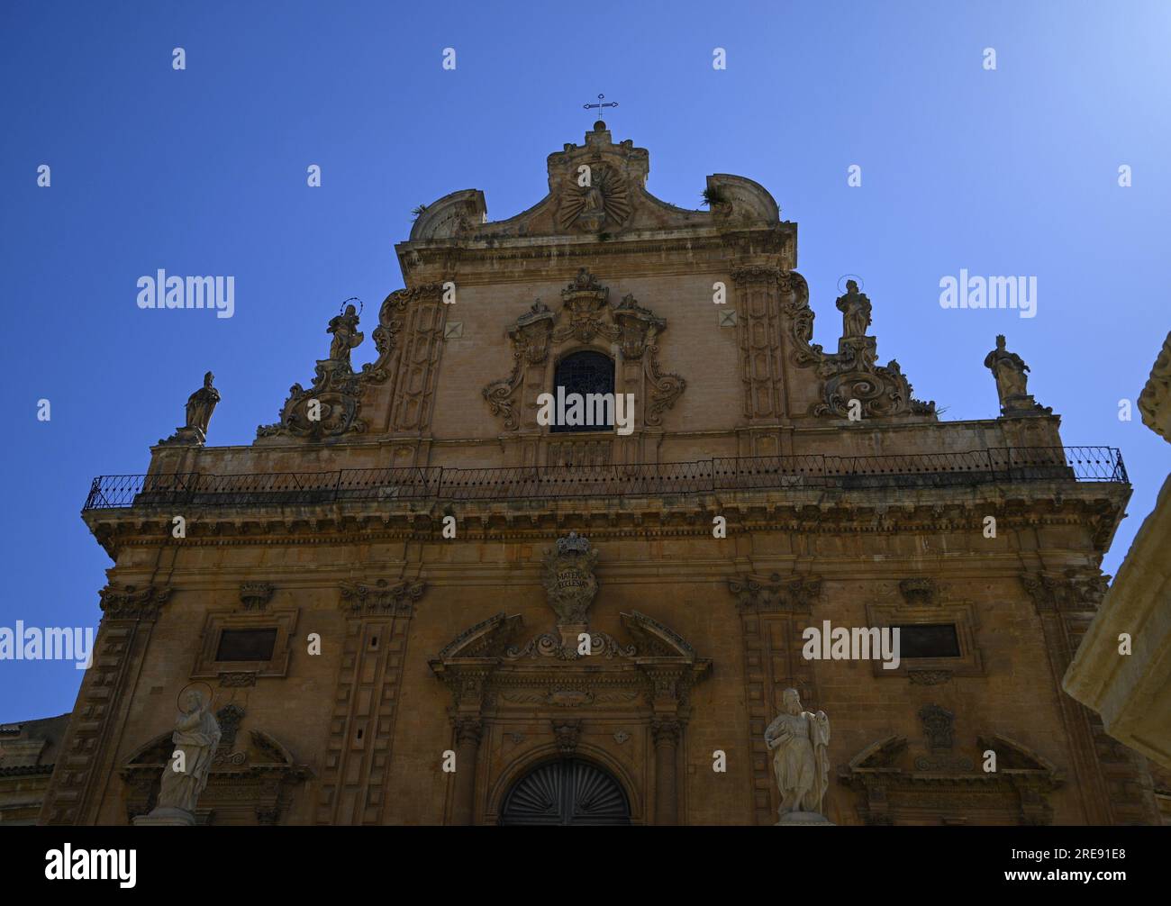 Scenic facade view of the Baroque Sicilian style Duomo di San Pietro a ...