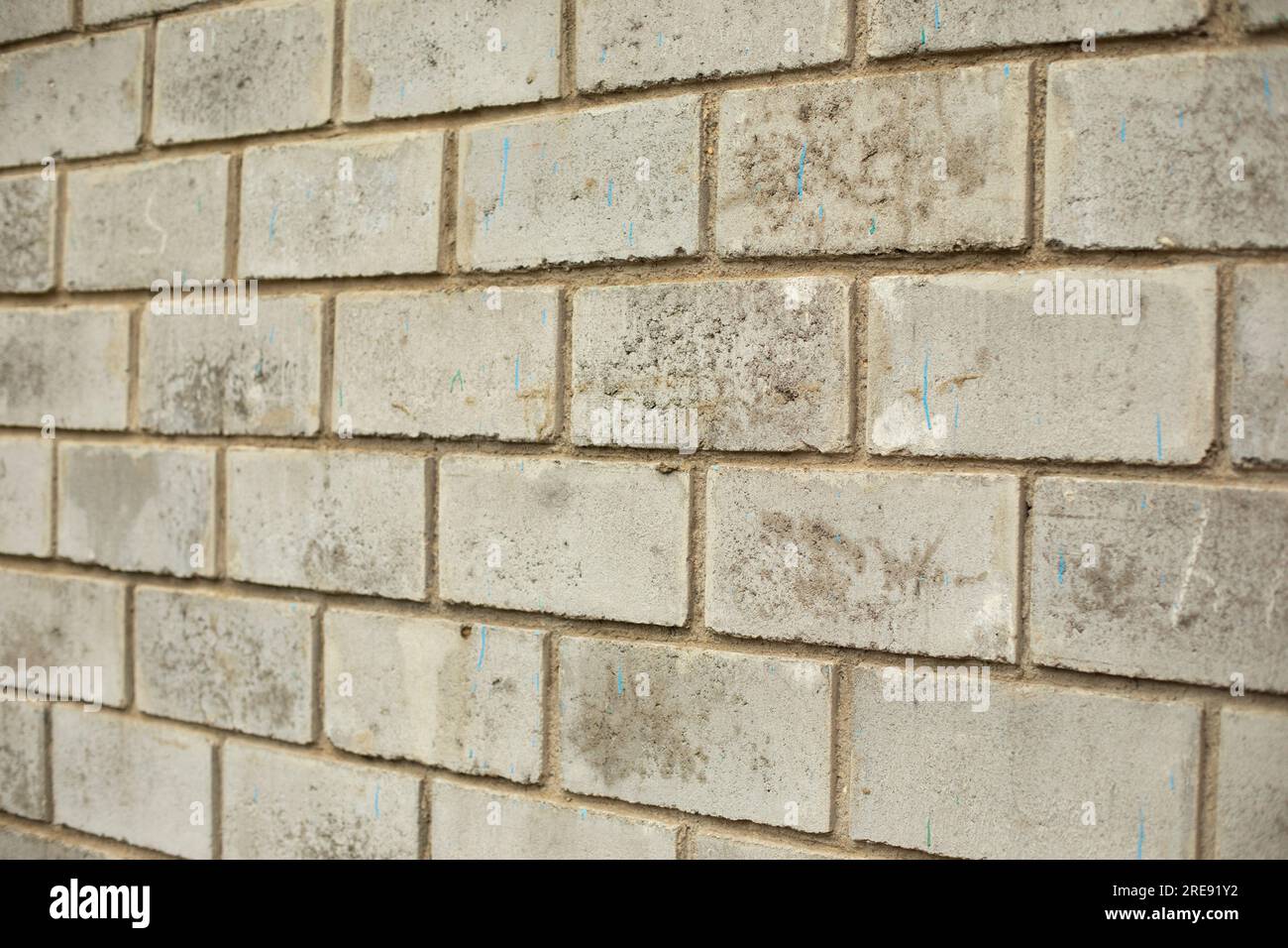 Wall of concrete blocks. Masonry. Grey wall. Details of building Stock ...
