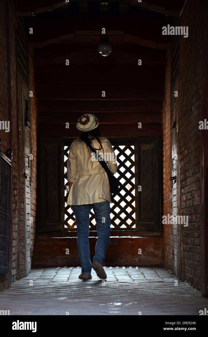 Travelers thai women photographer travel visit and take photo ancient ...