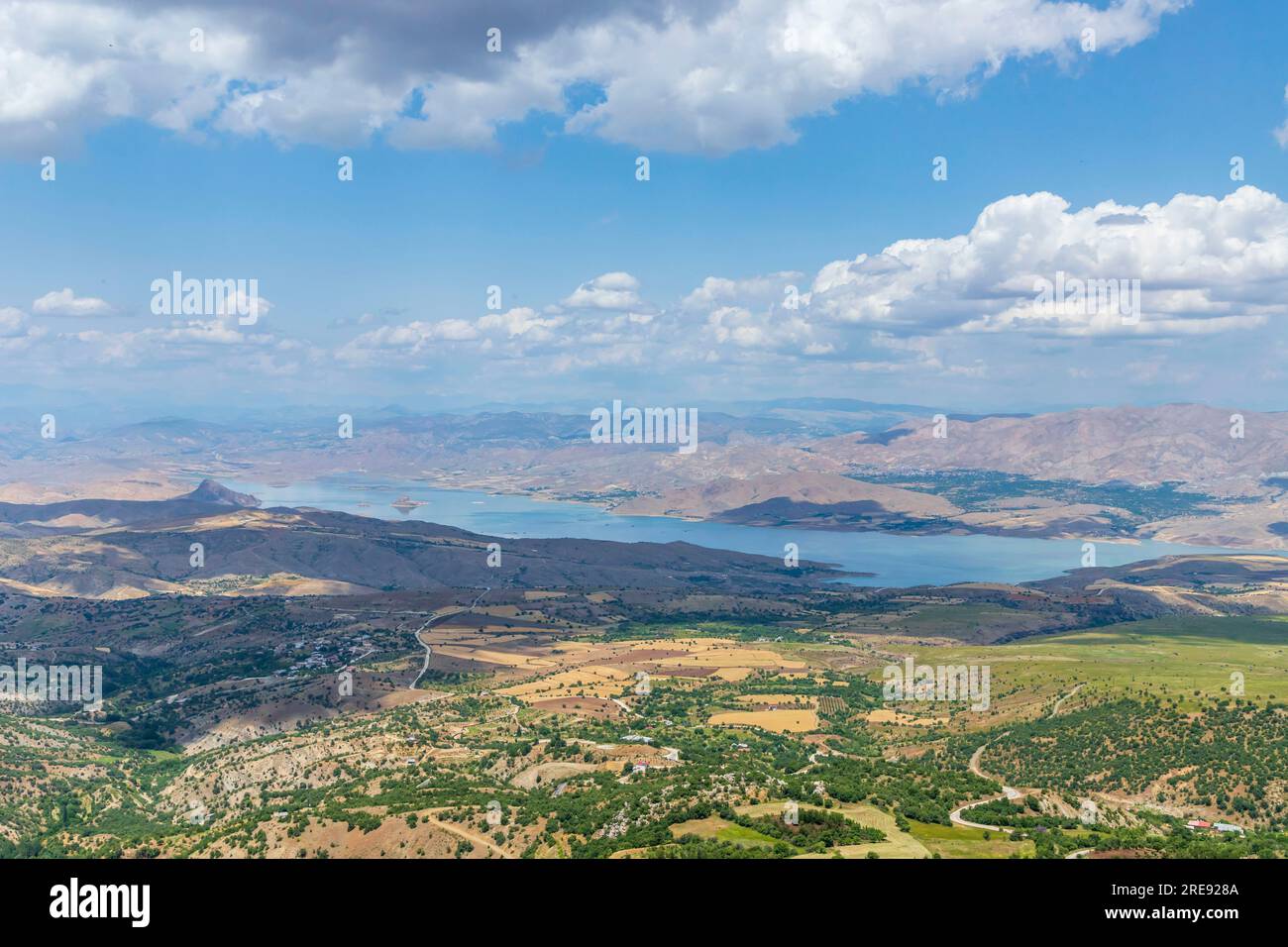 Keban Dam view from Ankuzu Baba mountain, Harput, Elazig, Turkey Stock ...