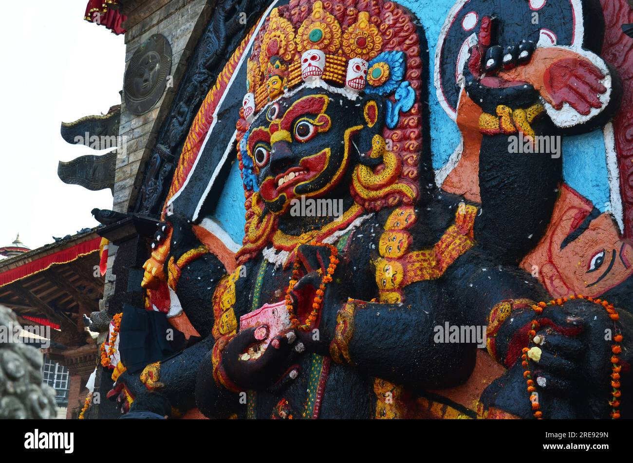 Hindu nepali goddess Kali or Kaal Bhairav deity or Kalika angel for ...