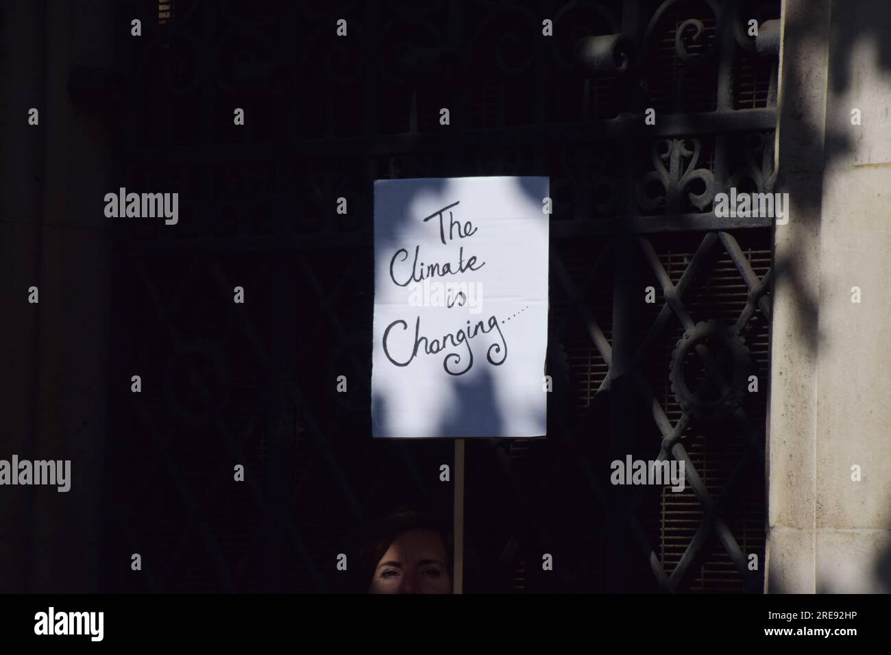 London, UK. 26th July 2023. Protesters gathered outside the Royal ...