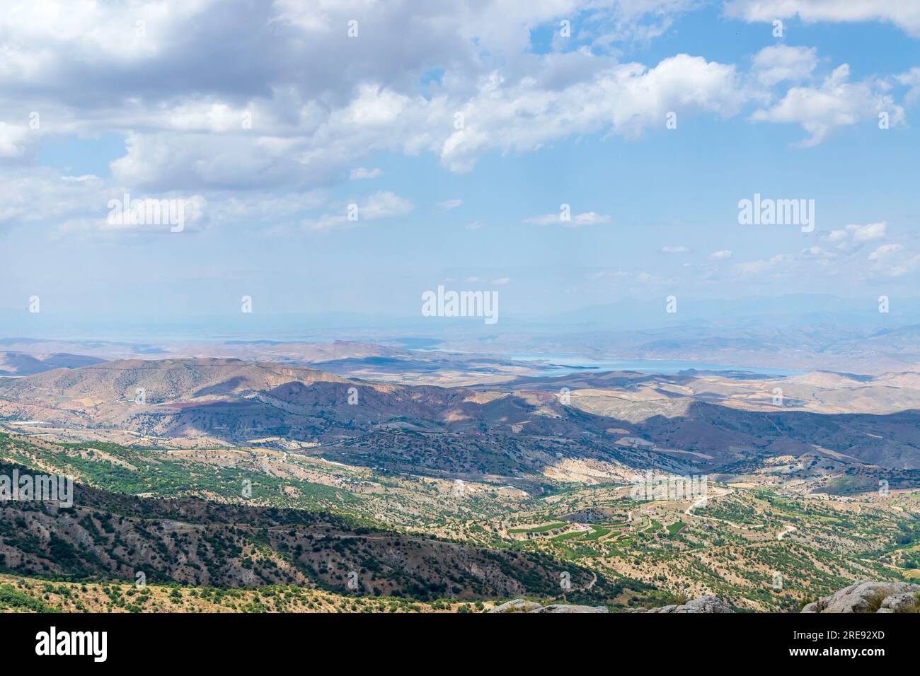 Keban Dam view from Ankuzu Baba mountain, Harput, Elazig, Turkey Stock ...