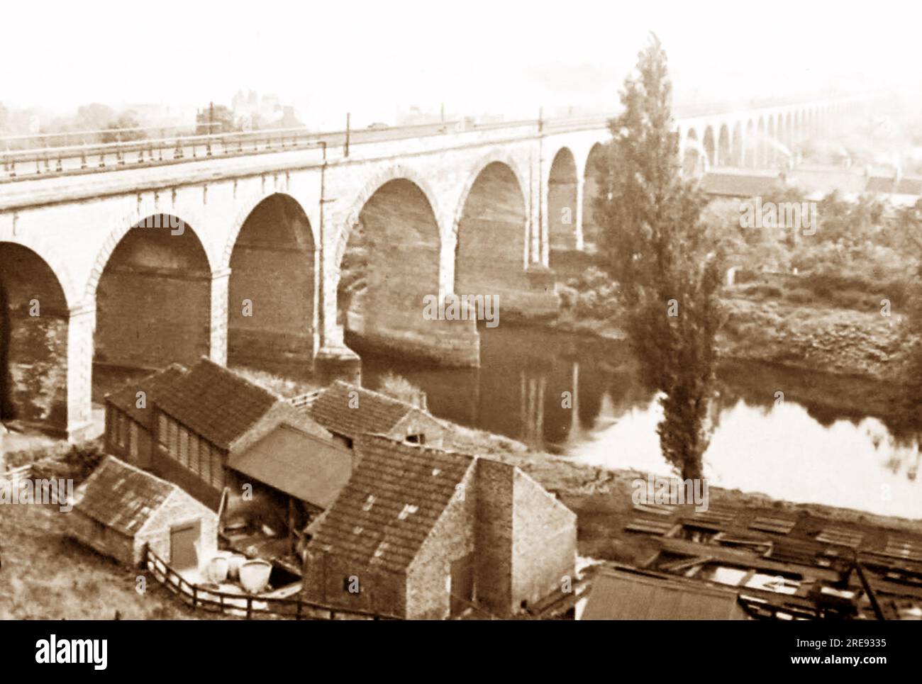 Yarm Railway Viaduct, Victorian period Stock Photo - Alamy