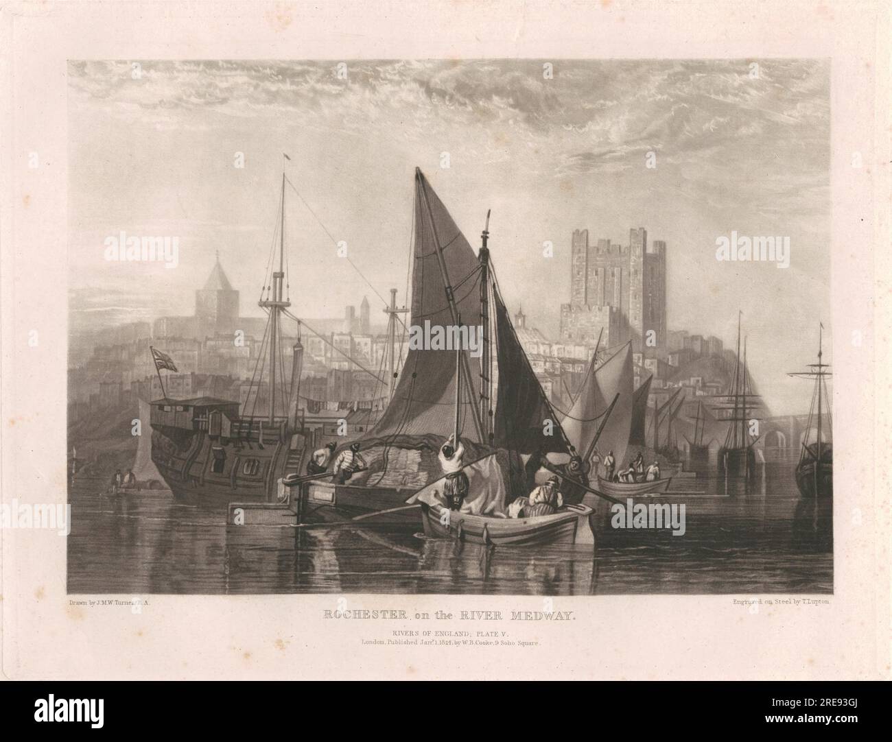 Rochester, on the River Medway between 1823 and 1827 by Thomas Goff ...