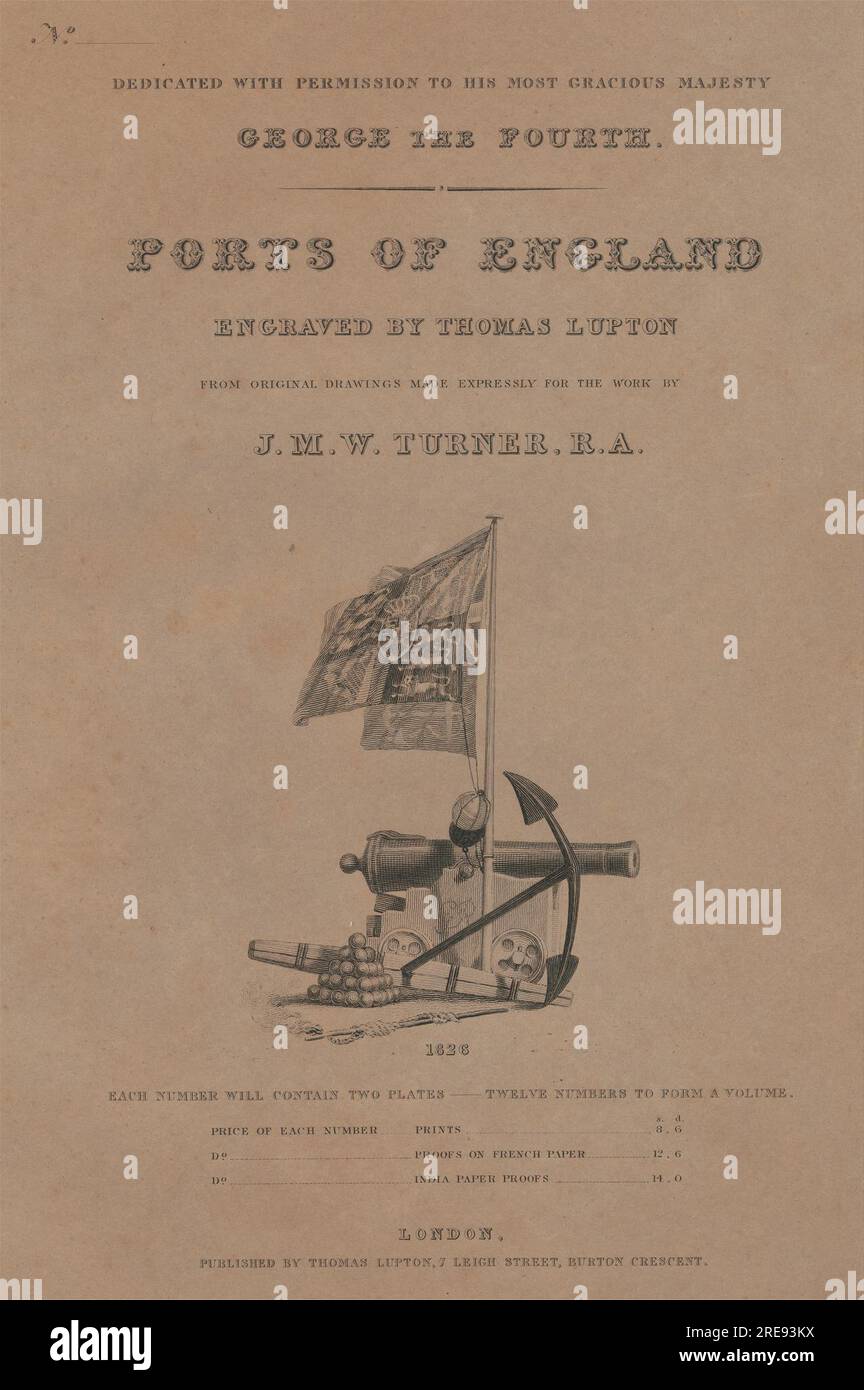 [One of] Wrapper and Frontispiece for Ports of England between 1826 and ...