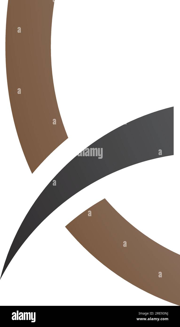 Brown and Black Spiky Lowercase Letter K Icon on a White Background ...