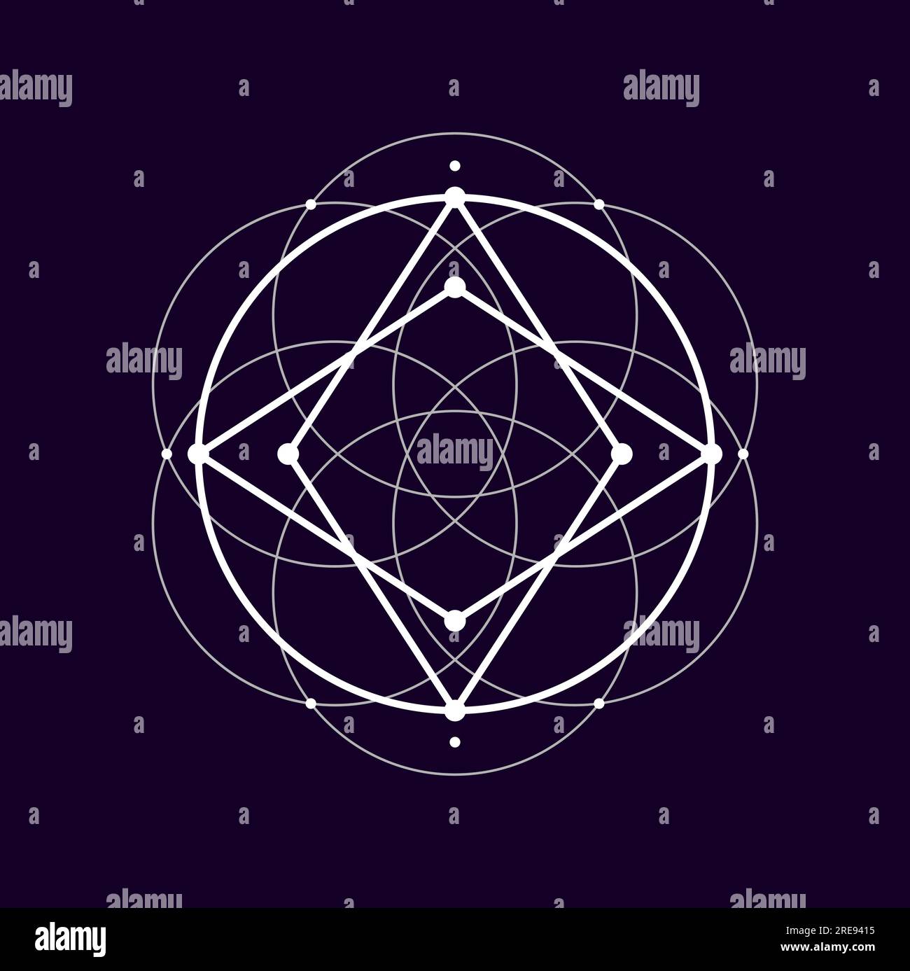 Geometric sacred esoteric symbol isolated alchemy sacred sign. Vector ...