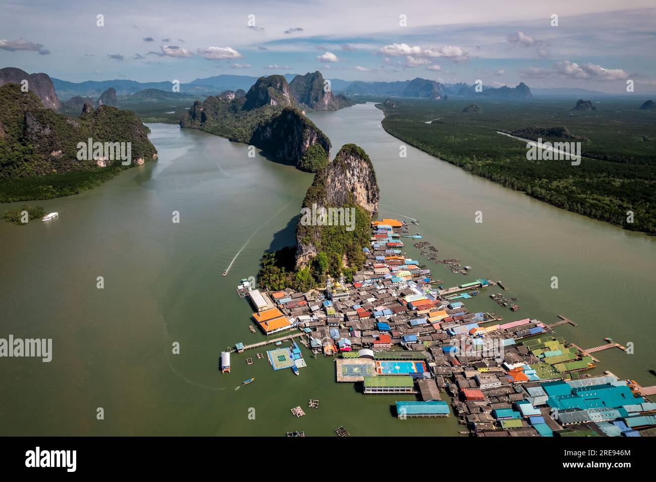 Aerial view of the Thailand landmarks Stock Photo - Alamy