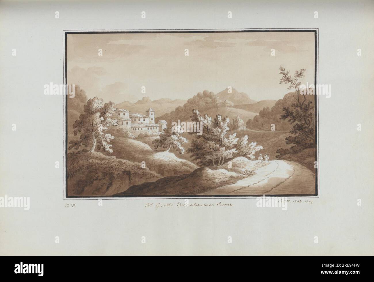 At Grotto Ferrata, near Rome between 1786 and 1819 by Sir Richard Hoare ...