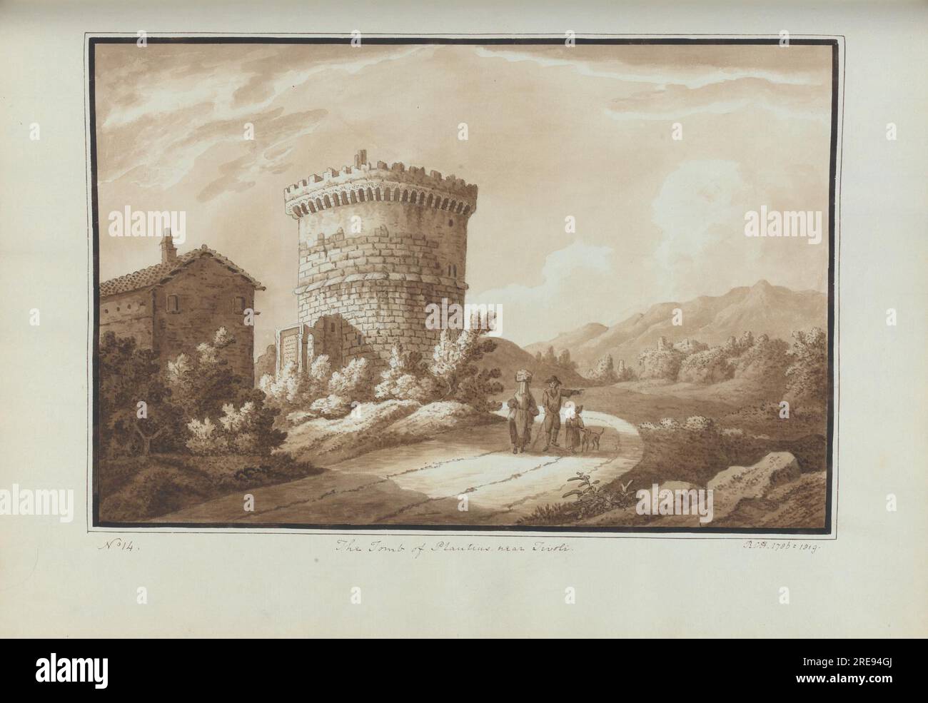 The Tomb of Plautius, near Tivoli between 1786 and 1819 by Sir Richard ...