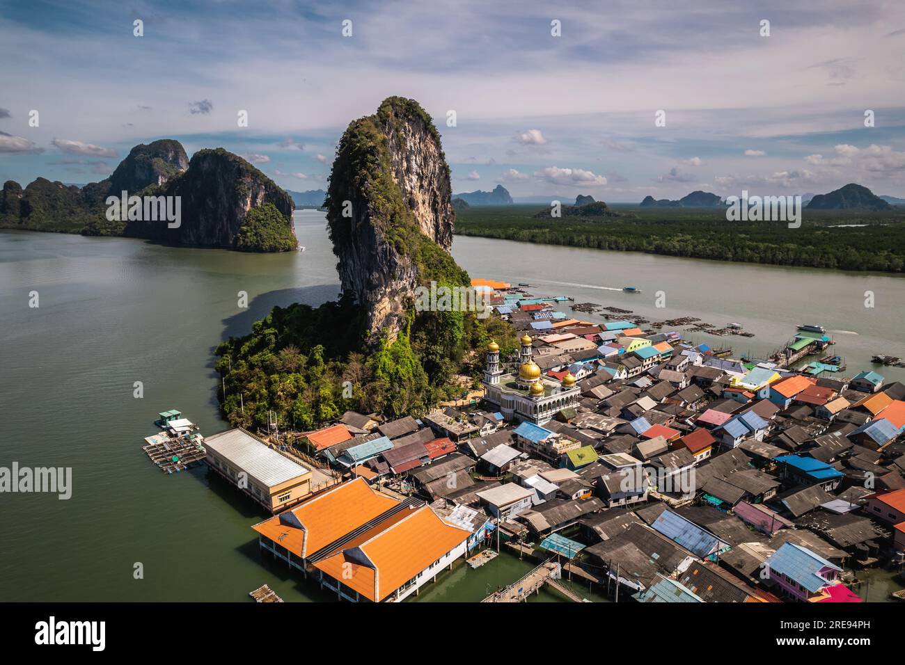 Aerial view of the Thailand landmarks Stock Photo - Alamy