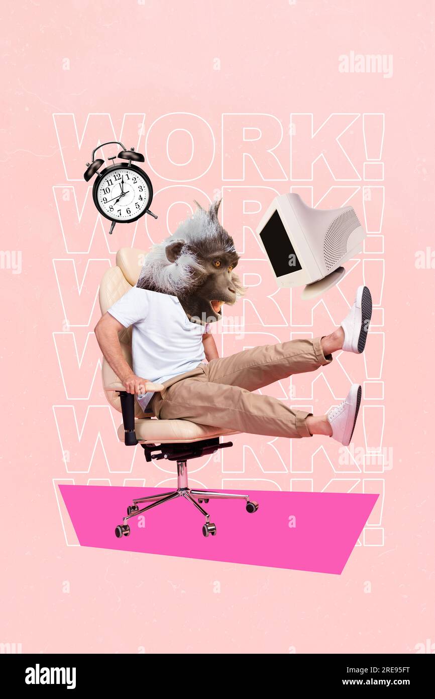 Picture image collage artwork of funky crazy unusual creature animal ...