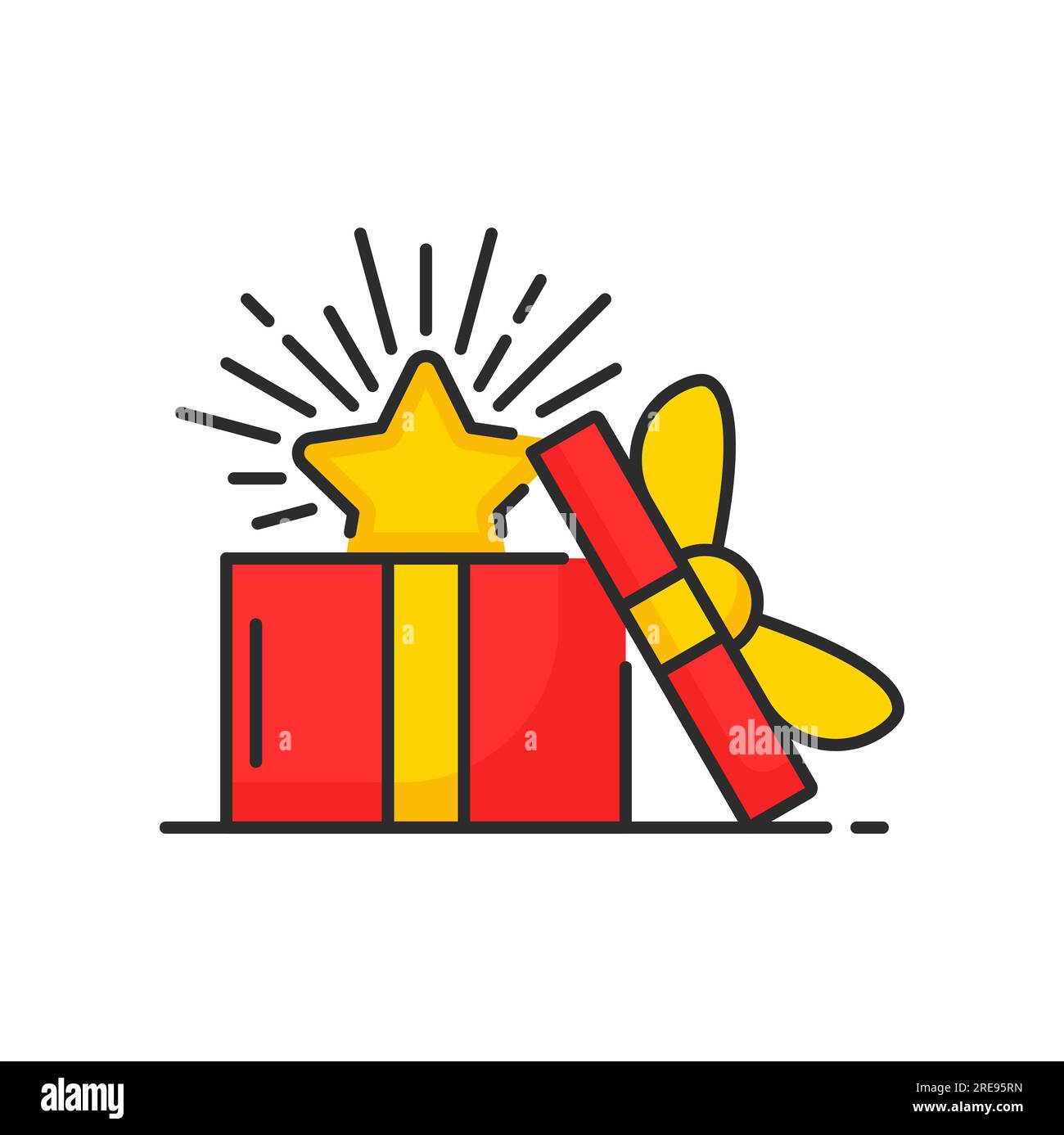 Gift box icon of special bonus points, customer loyalty reward or ...