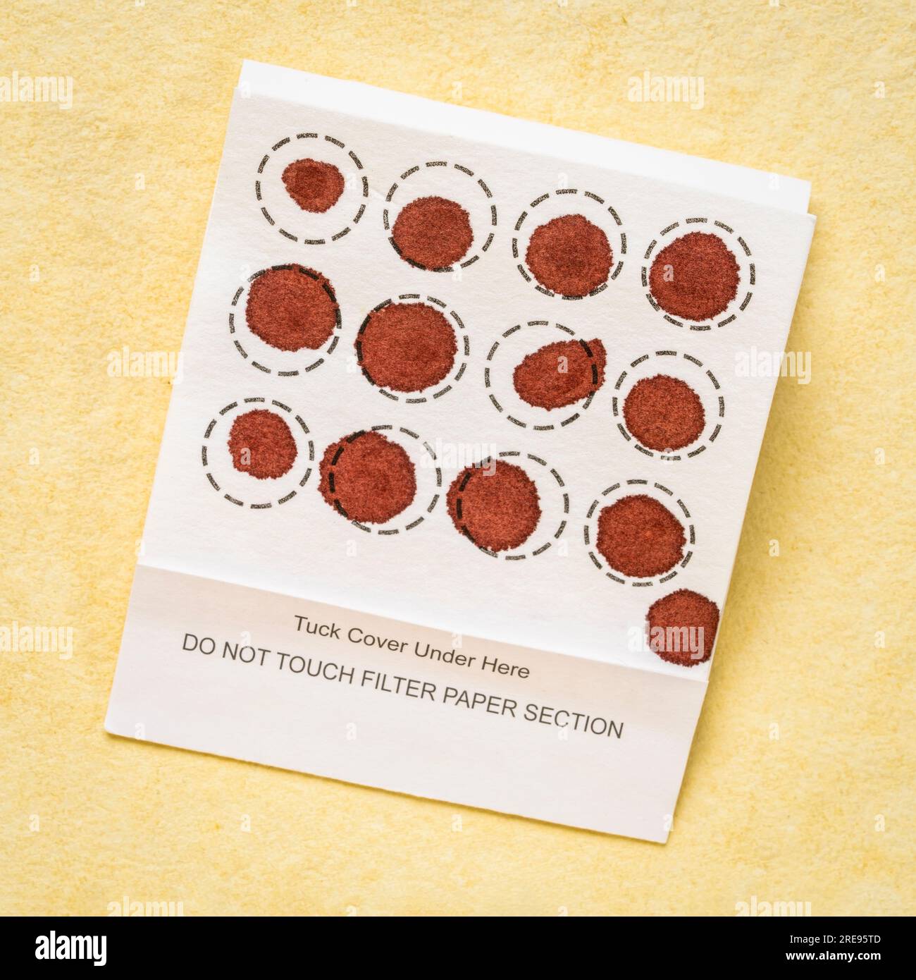 dry blood spots on a fiber filter for laboratory analysis, home health ...