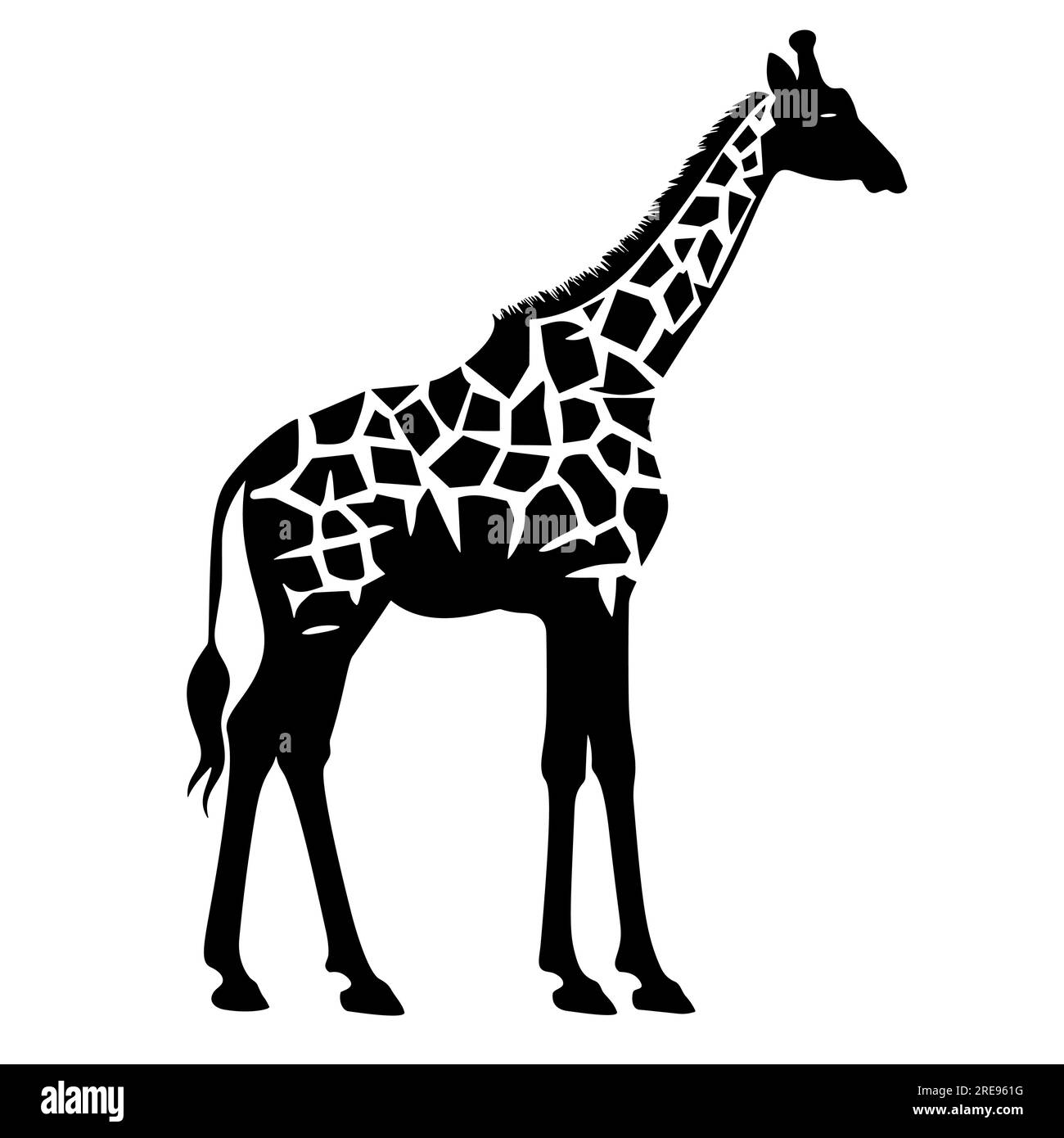 Giraffe Profile Silhouette