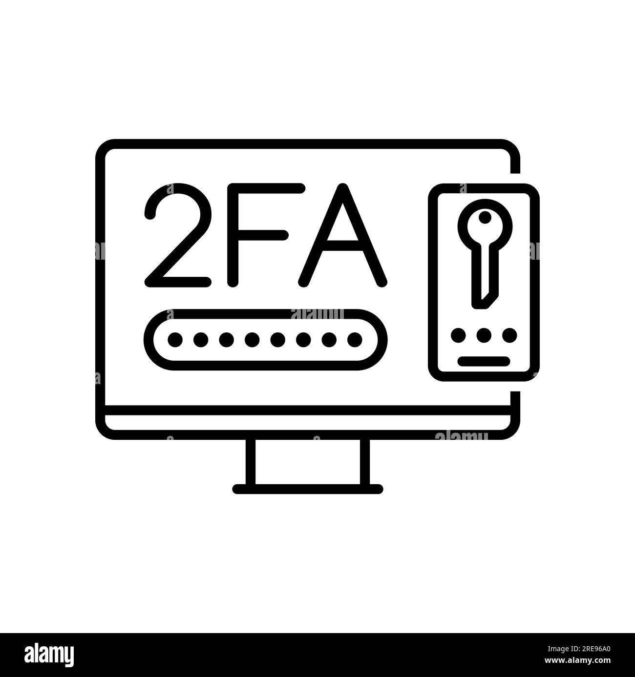 2fa Two Factor Verification Icon Of Vector Authentication By Mobile